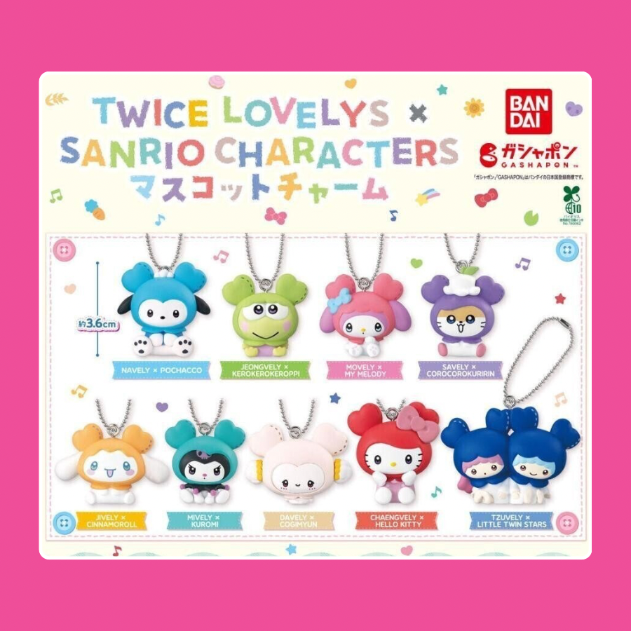 TWICE Lovelys x Sanrio Characters Bandai Mascot Charm Keychain – Idolpopuk
